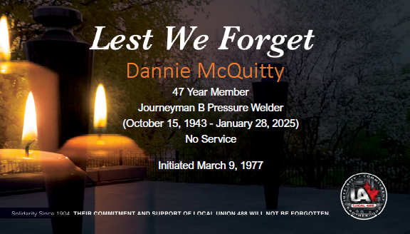 Lest We Forget - Local Union 488